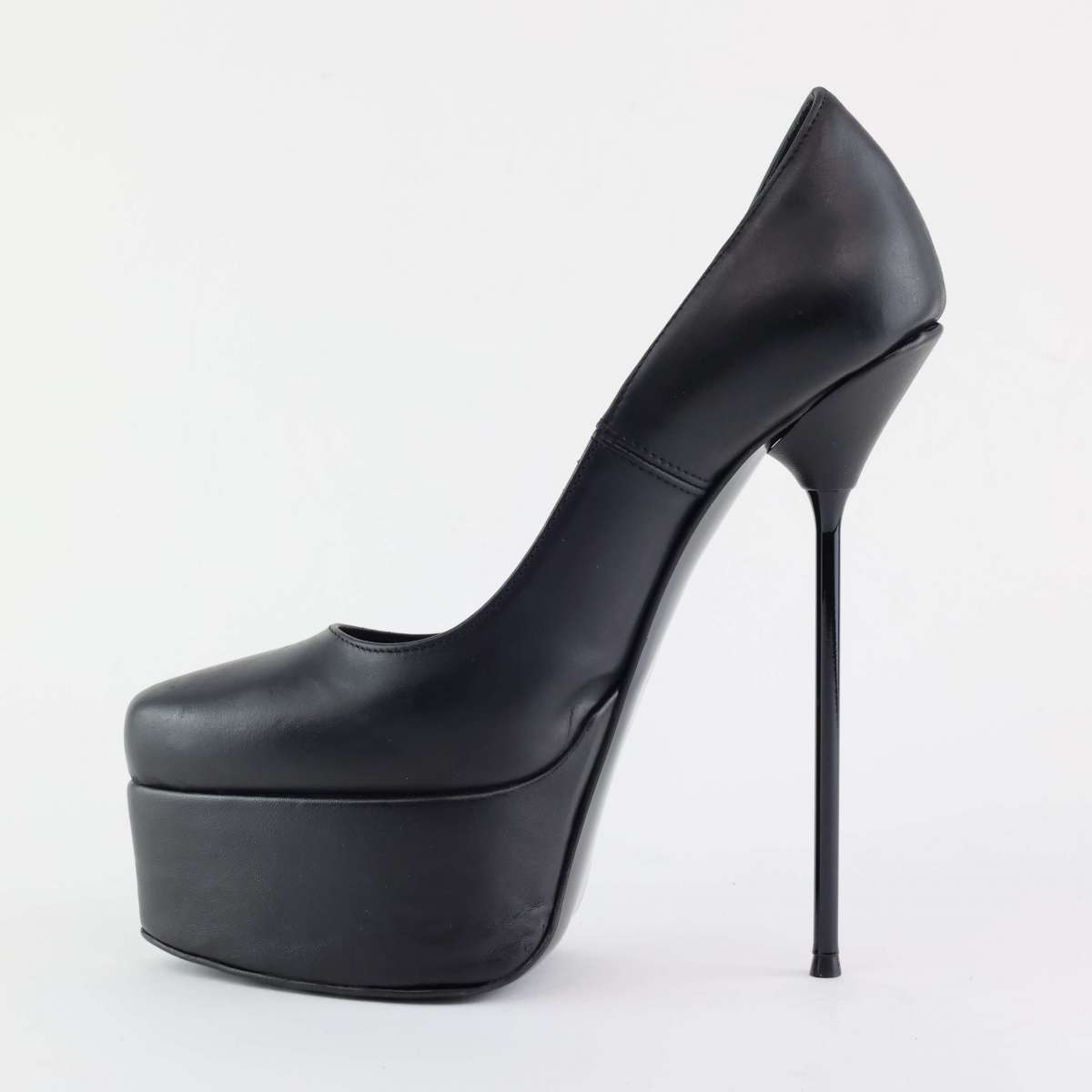 Schwarze extrem High Heels mit Plateau von MICELI | Fashion Unlimited